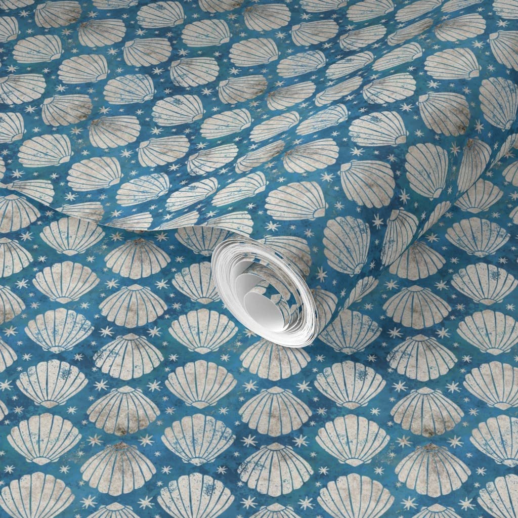 Blue Scallop Shell Wallpaper