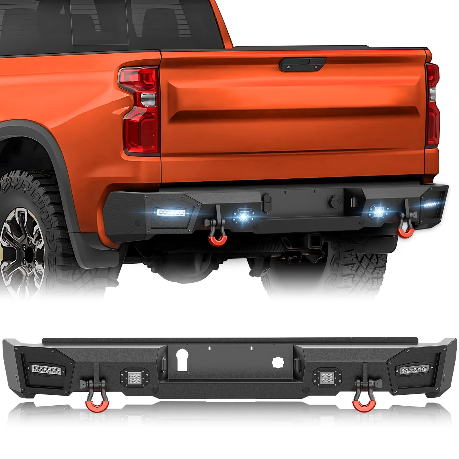 Amazon.com: SUORTO Pickup Truck Rear Bumper Compatible with 2019 2020 ...