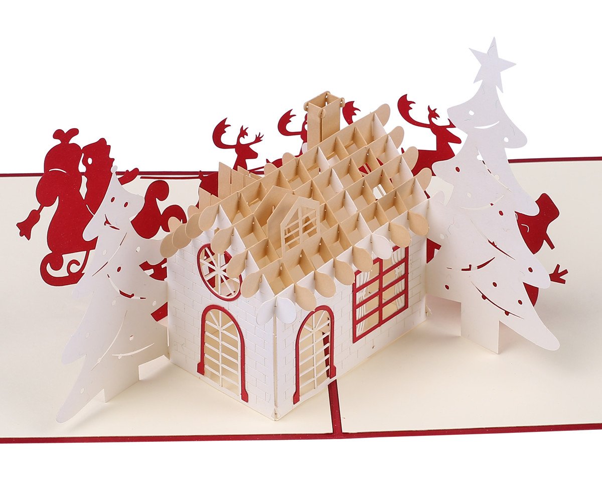 Snapklik.com : 3D Greeting Christmas Cards Papercraft 7 Pack Holiday ...