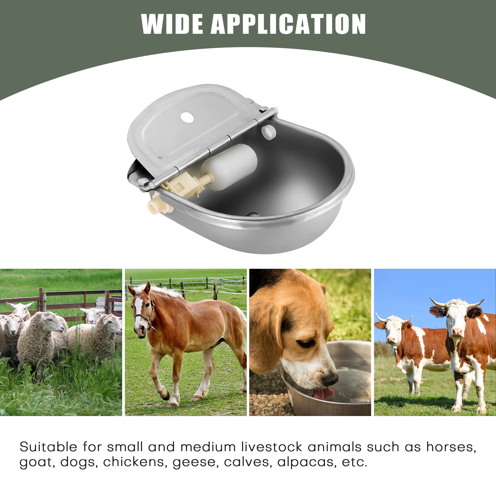 Snapklik.com : FLKQC Automatic Animal Drinking Water Bowl, Stainless ...