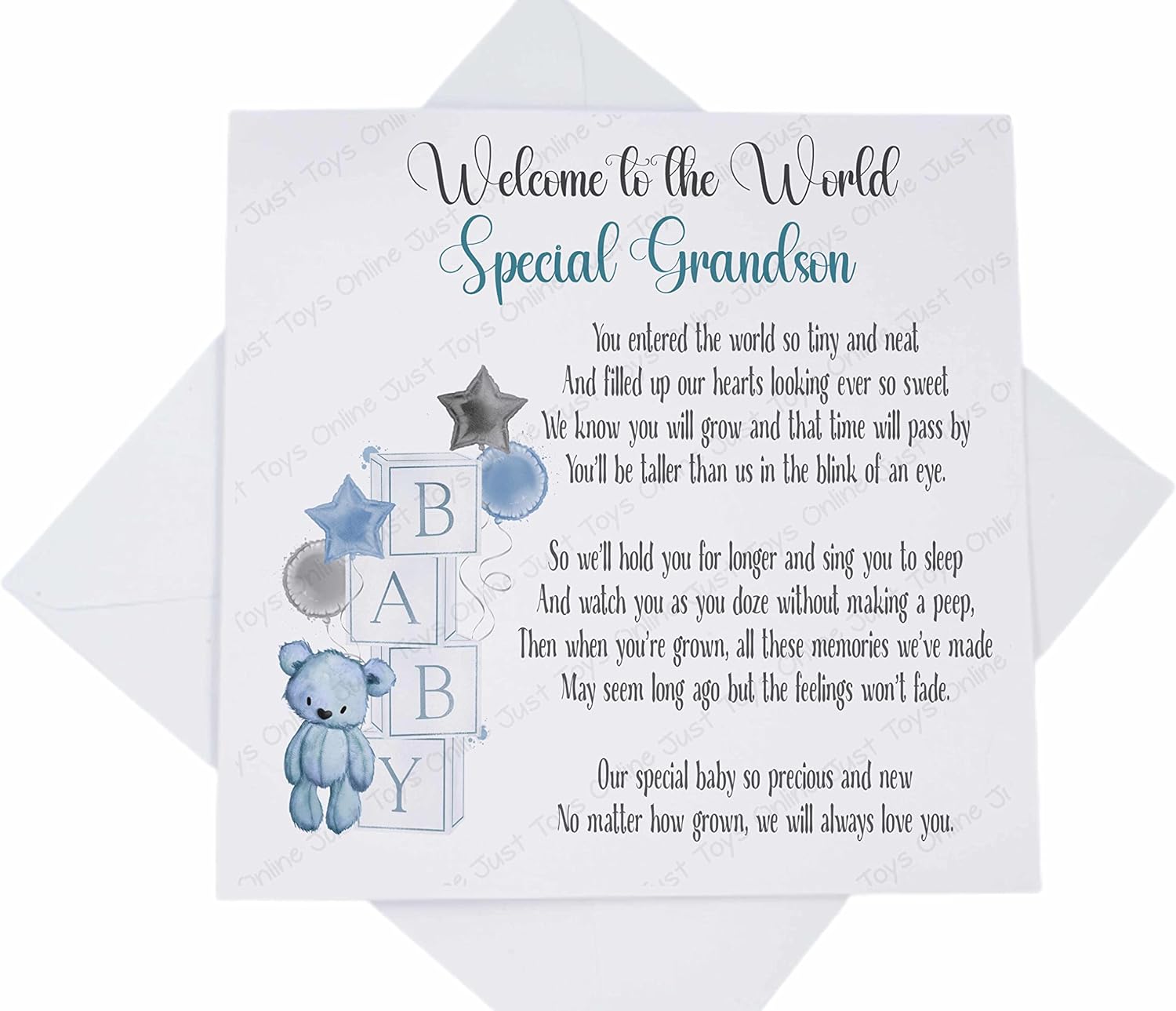 Just Toys Online New Baby Card, Welcome to the World Special Grandson ...