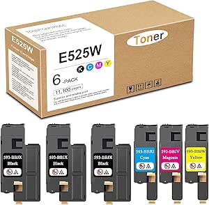 Amazon.com: E525W Toner Cartridges Replacement for Dell 593-BBJX 593 ...