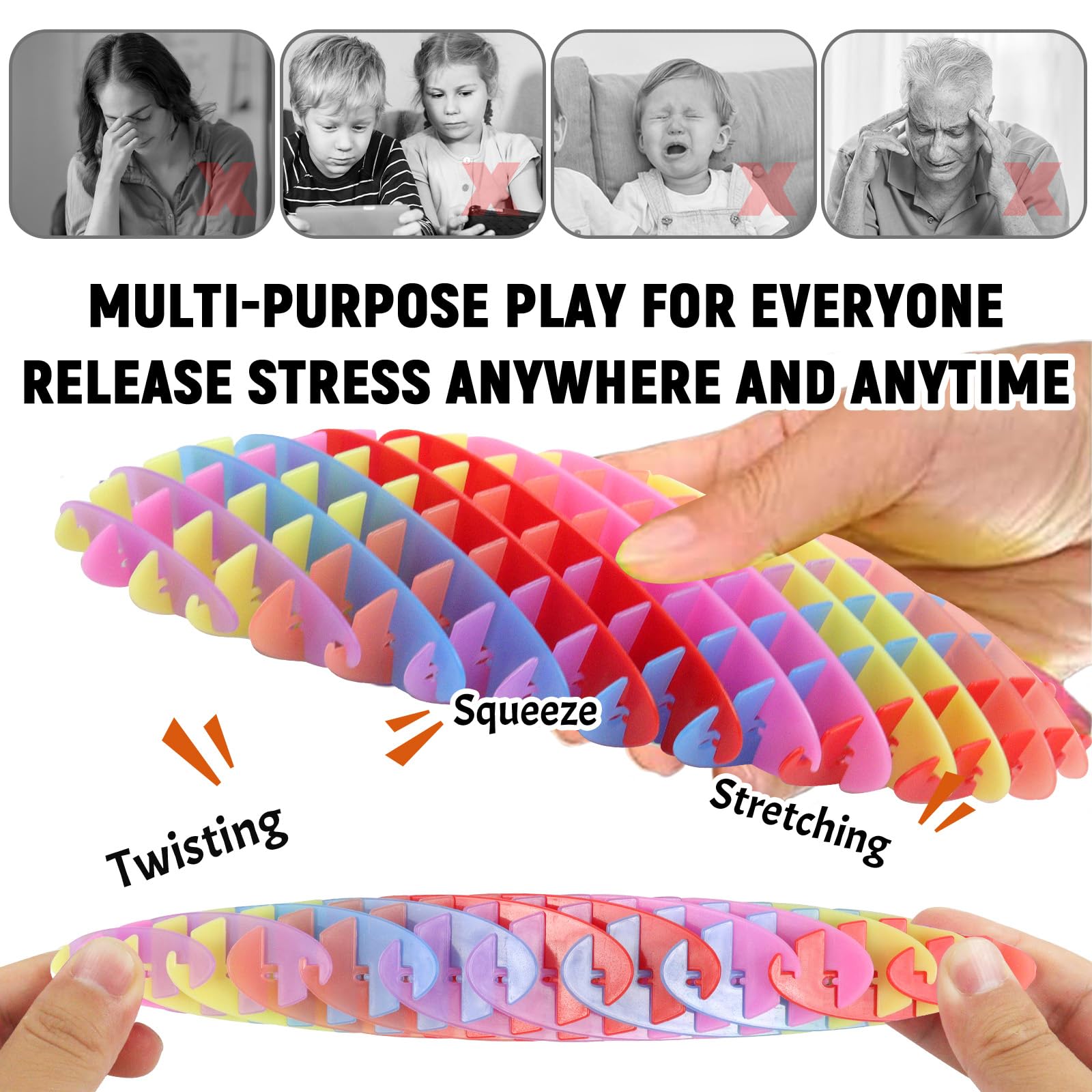 Fidget Worm Toy, Worm Big Fidget Toys Adults and Kids, Funny Stretchy ...