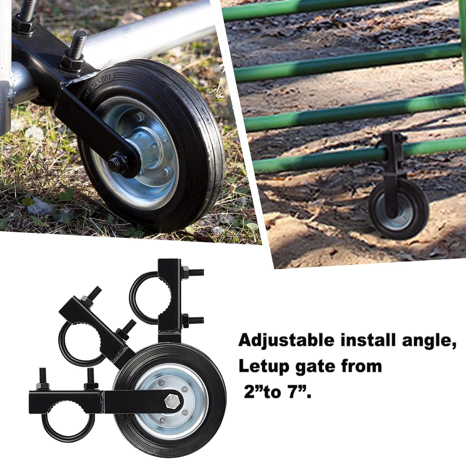 Snapklik.com : Fence Gate Wheels For Metal Tube Gate Driveway Gate ...