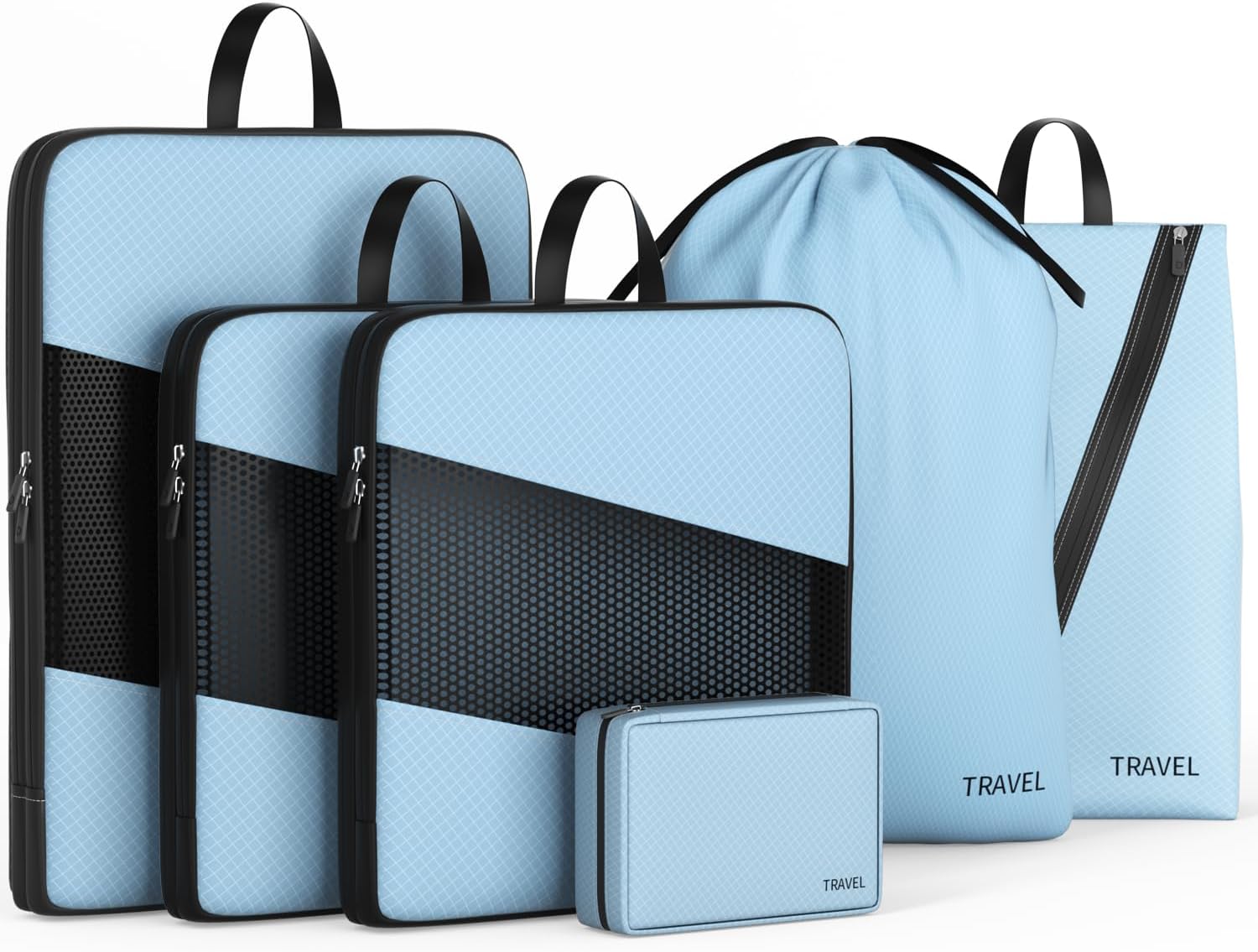 Amazon.com: Compression Packing Cubes for Suitcases, UNTIFUL 6 Set ...