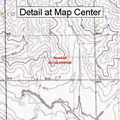 Amazon.com : USGS Topographic Quadrangle Map - Newhall, Iowa (Folded ...