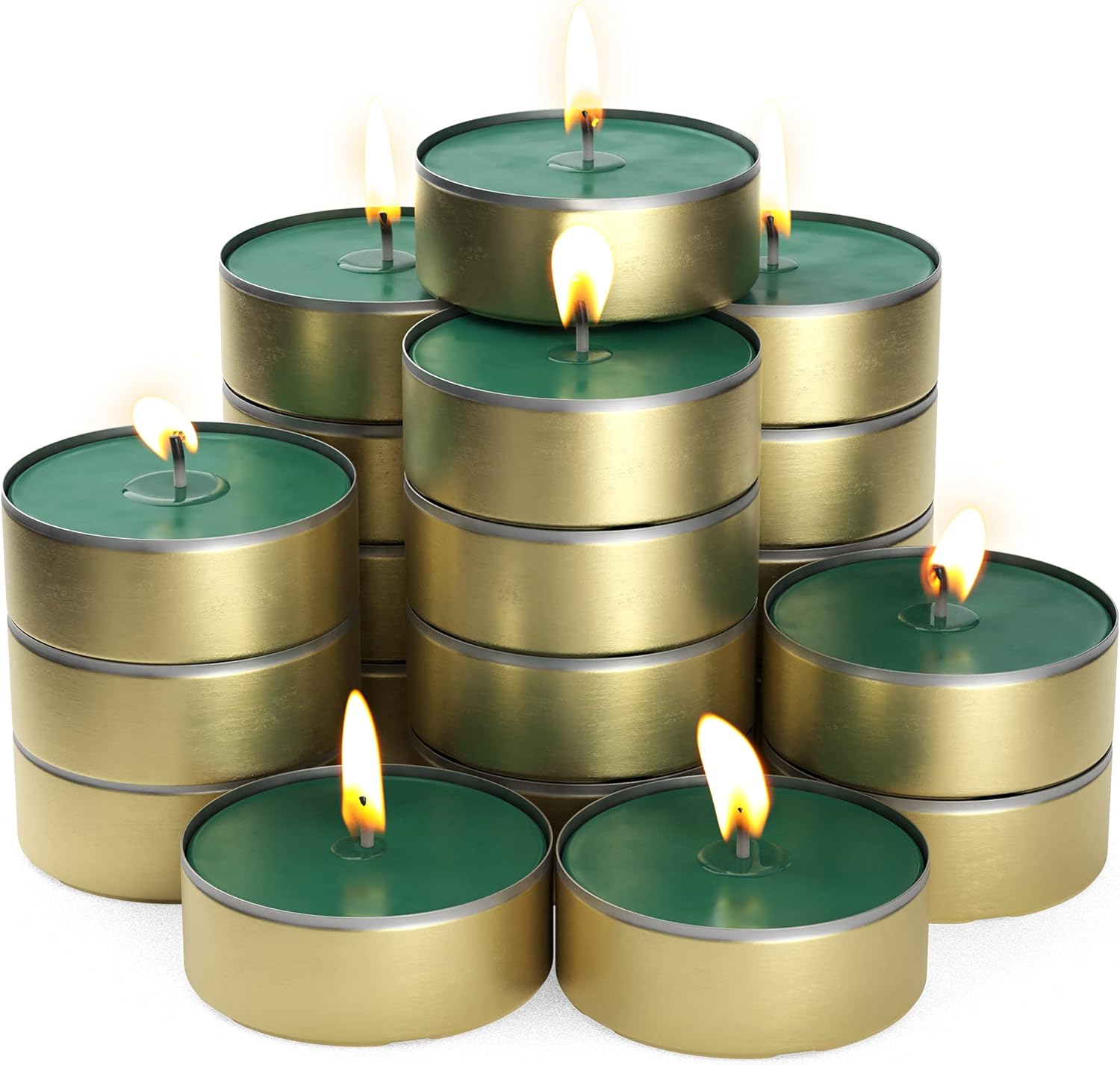 Amazon.com: Tealight Candles Scented – Fresh Pine Scented Tea Lights ...