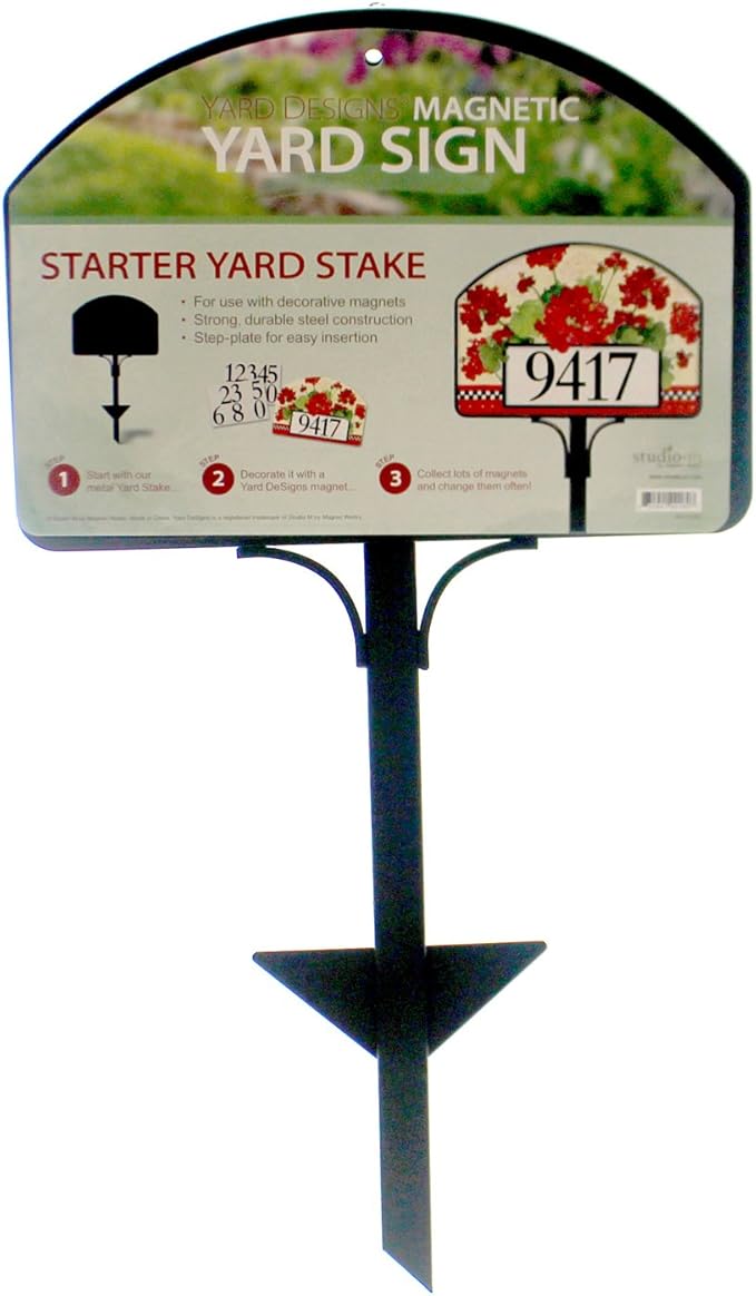 Amazon.com : Yard Stake for Yard DeSigns,Black,14 in. w x 25 in. h ...
