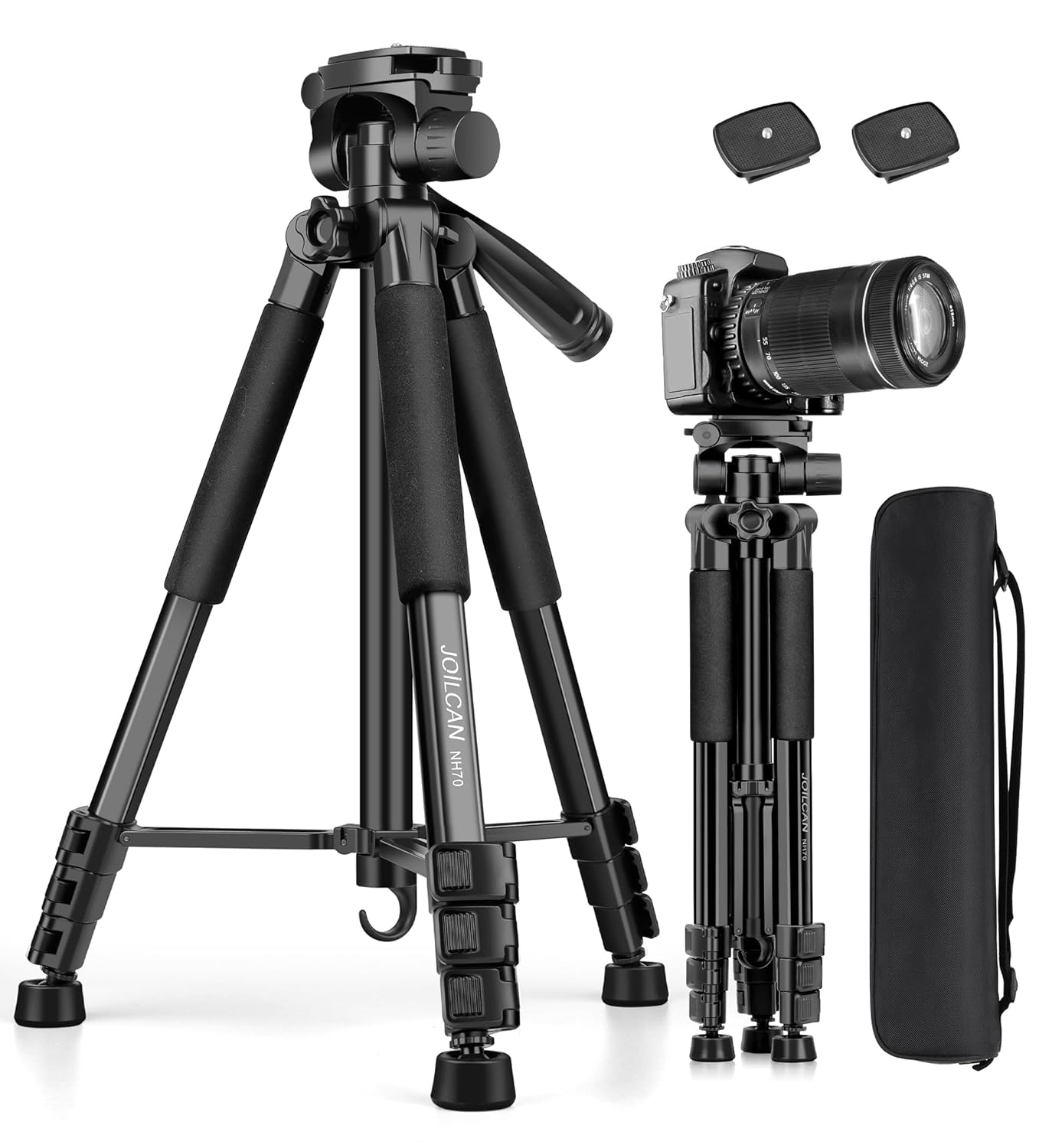 Buy Camera Tripod, 67" Tripod for Camera Stand, Heavy Duty Tripod with ...