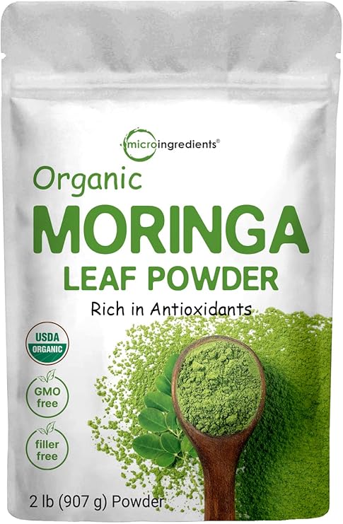 Amazon.com: Moringa Powder Organic (Moringa Oleifera Leaf Powder), 2 Pounds, Rich in ...