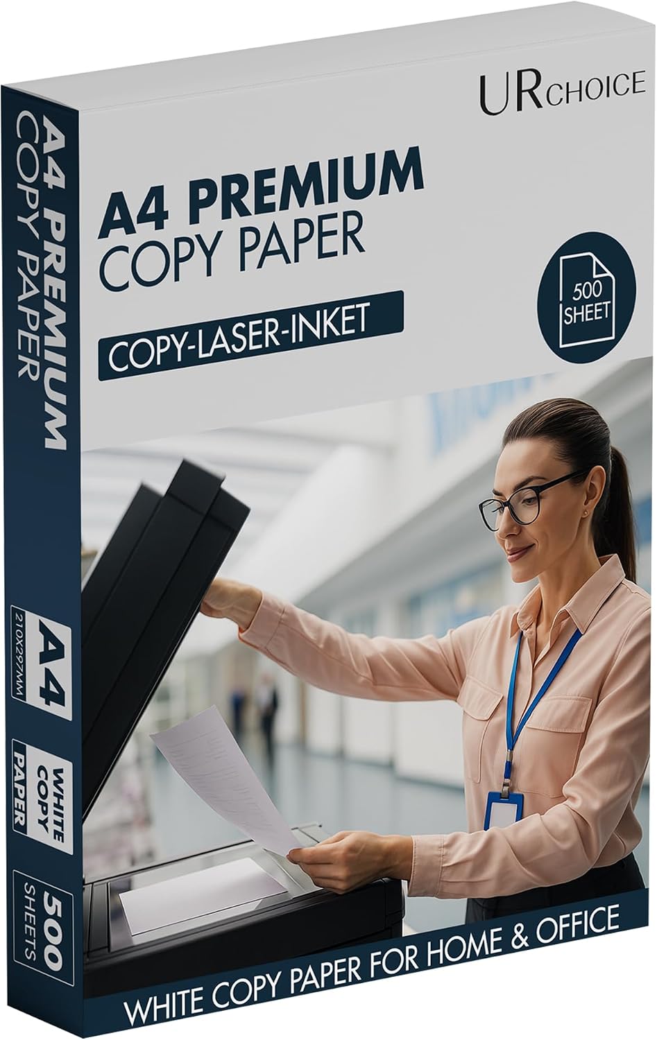 UR CHOICE A4 White Paper Sheets - 80gsm 500 Sheets Bright White Paper ...