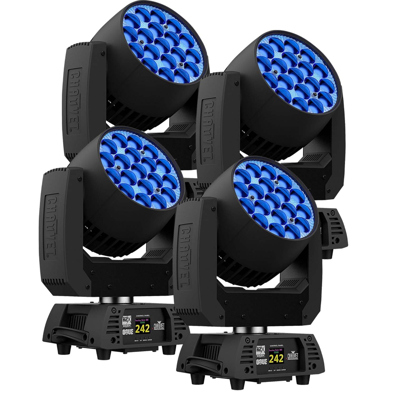 Amazon.com: Clutch (4) Chauvet Pro Rogue R2X Wash Moving Head Bundle : Musical Instruments