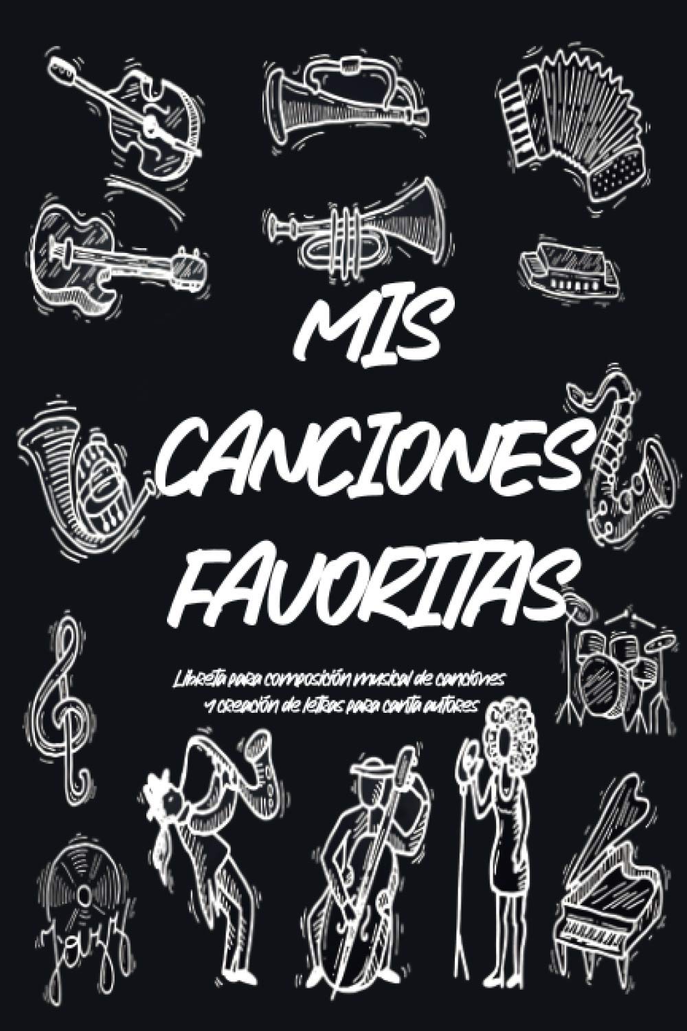 Buy MIS CANCIONES FAVORITAS | Libreta para composición musical de ...