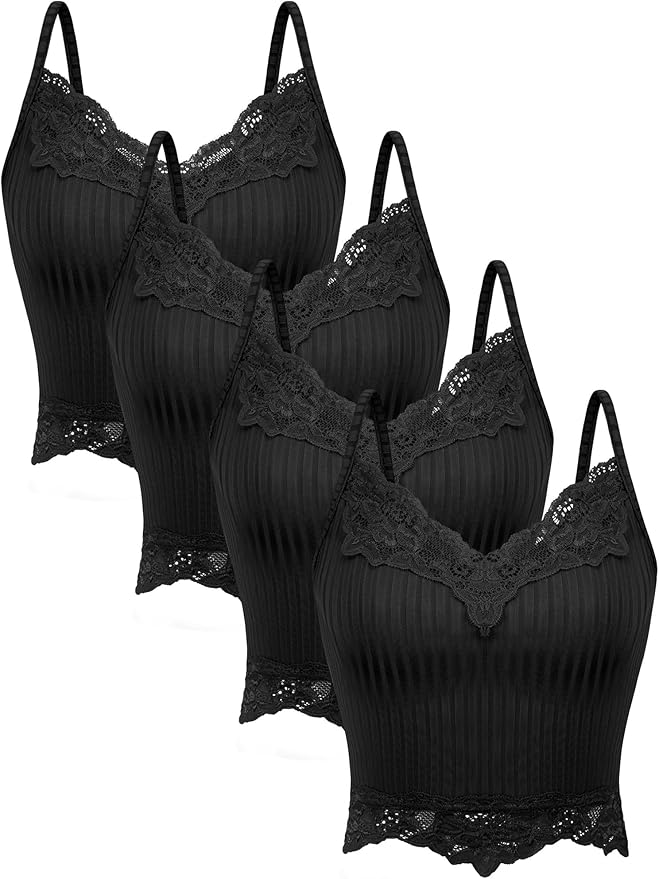 Bencailor 4 Pcs Lace Y2k Tank Tops Fairy Grunge Clothes Crop Tops Lace ...