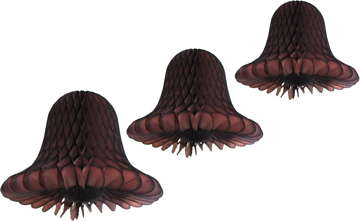 Amazon.com: 3-Piece Tissue Paper Bells, Dark Brown, 9-15 Inch : Home ...