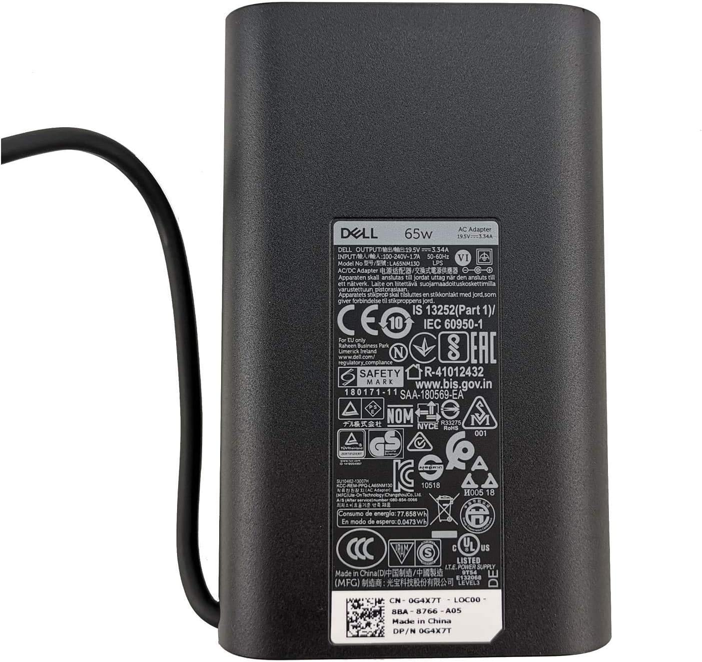 Amazon.com: Genuine Original DELL 65W 19.5V 3.34A AC Power Supply ...