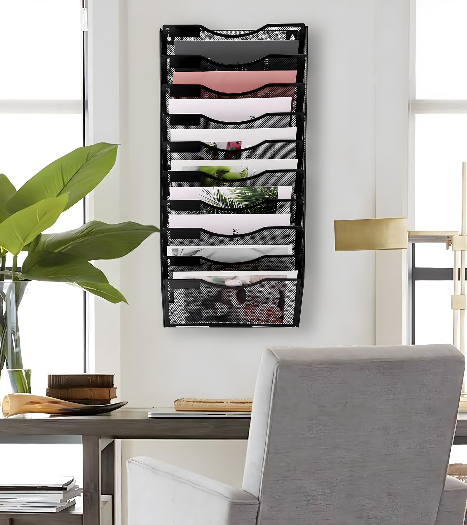 Snapklik.com : EasyPAG Wall File Holder Organizer 10 Pocket Mesh ...