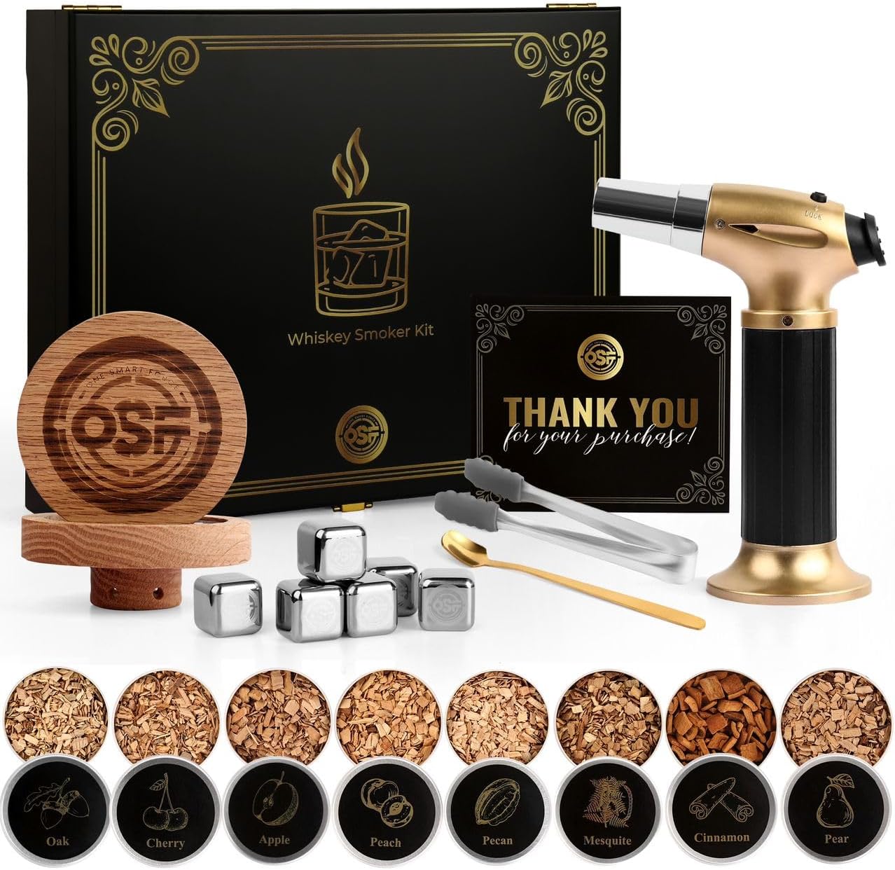 Amazon.com : OGERY Cocktail Smoker Kit with Torch, Whiskey Kit, Old ...