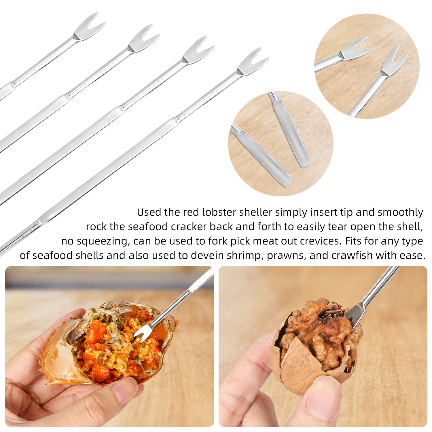 Stainless Steel Garden Forks Avanti Stainless Steel Seafood Forks Set ...