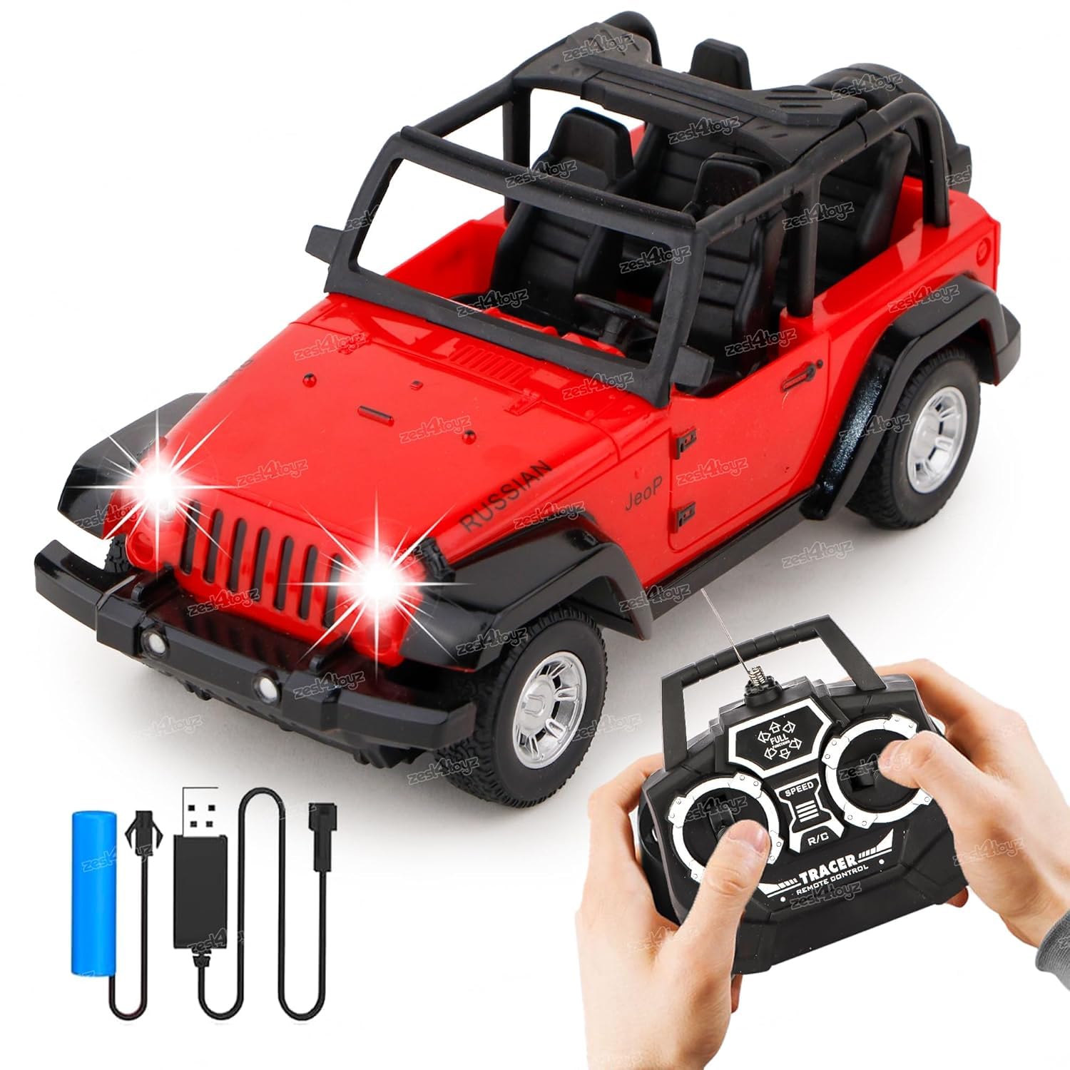 Zest 4 Toyz Remote Control Car Toy High Speed RC Cars Rechargeable RC Jeep Car Toy Remote Cars ...