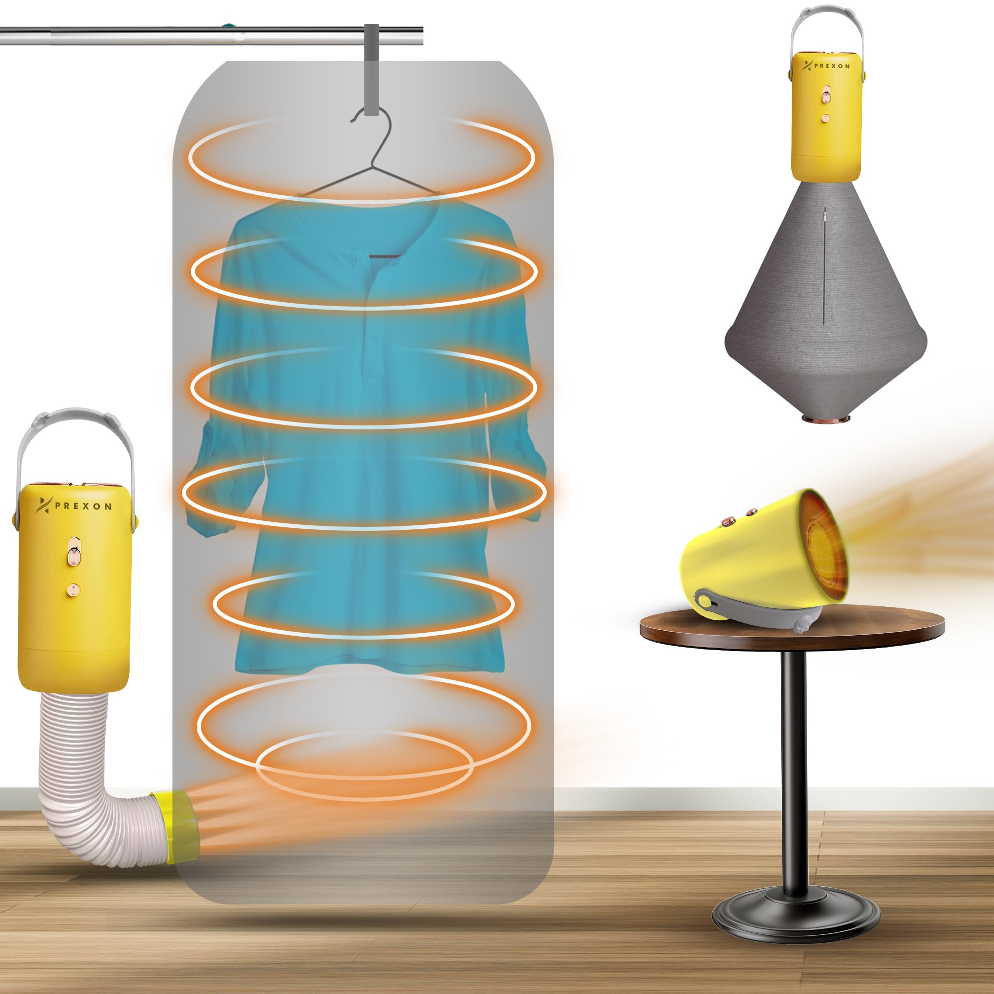 4 in 1 Portable Clothes Dryer, Heater, 400W, Mini Dryer, Compact Dryer ...