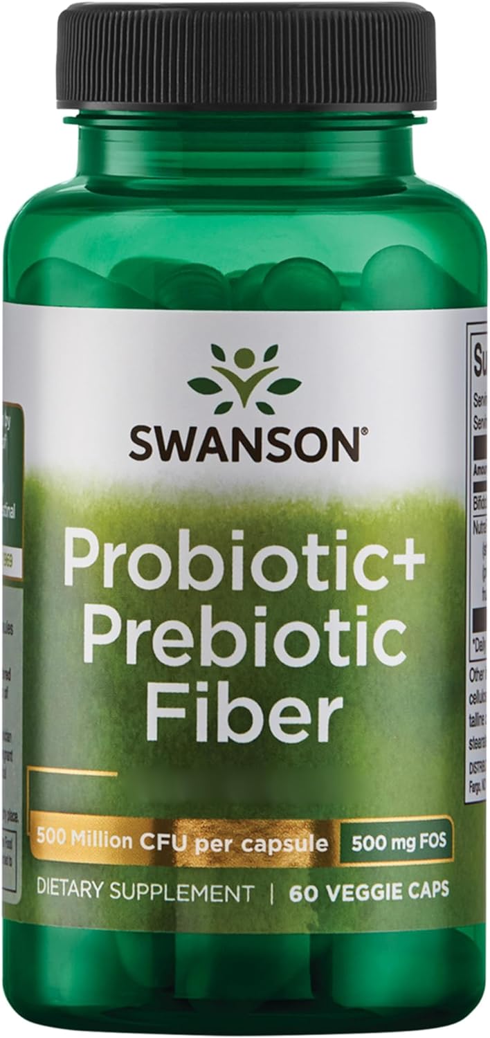 Swanson, Probiotic + Prebiotic Fibre, Bifidobacterium Lactis and ...