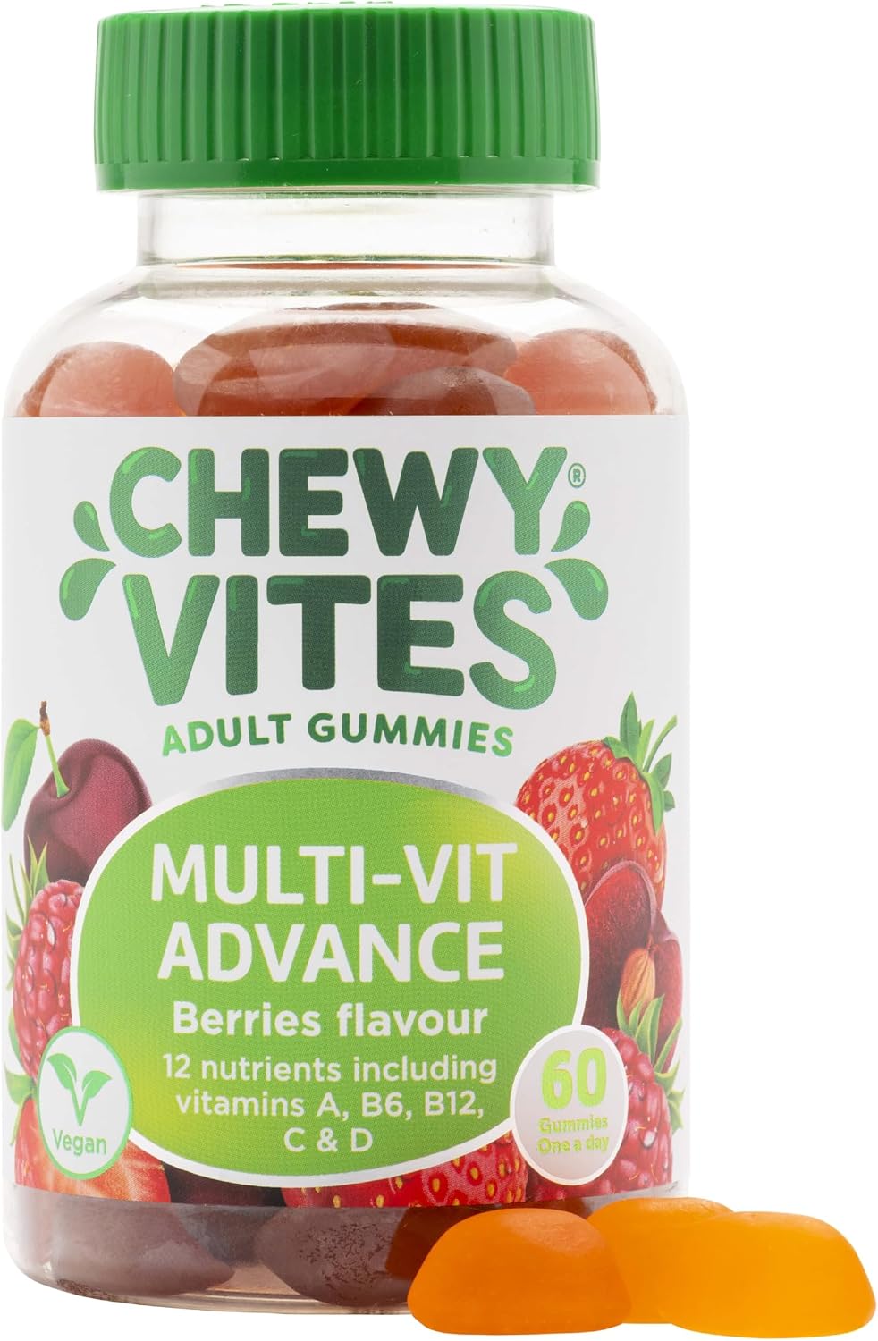 Chewy Vites Adult Multivitamin Advance, 60 Multivitamin Gummies, 12 ...