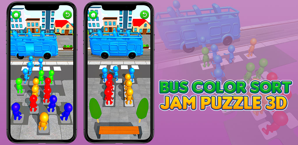 Bus Jam Color Match Puzzle! Bus Seat Jam Coloring Match Sort Parking ...