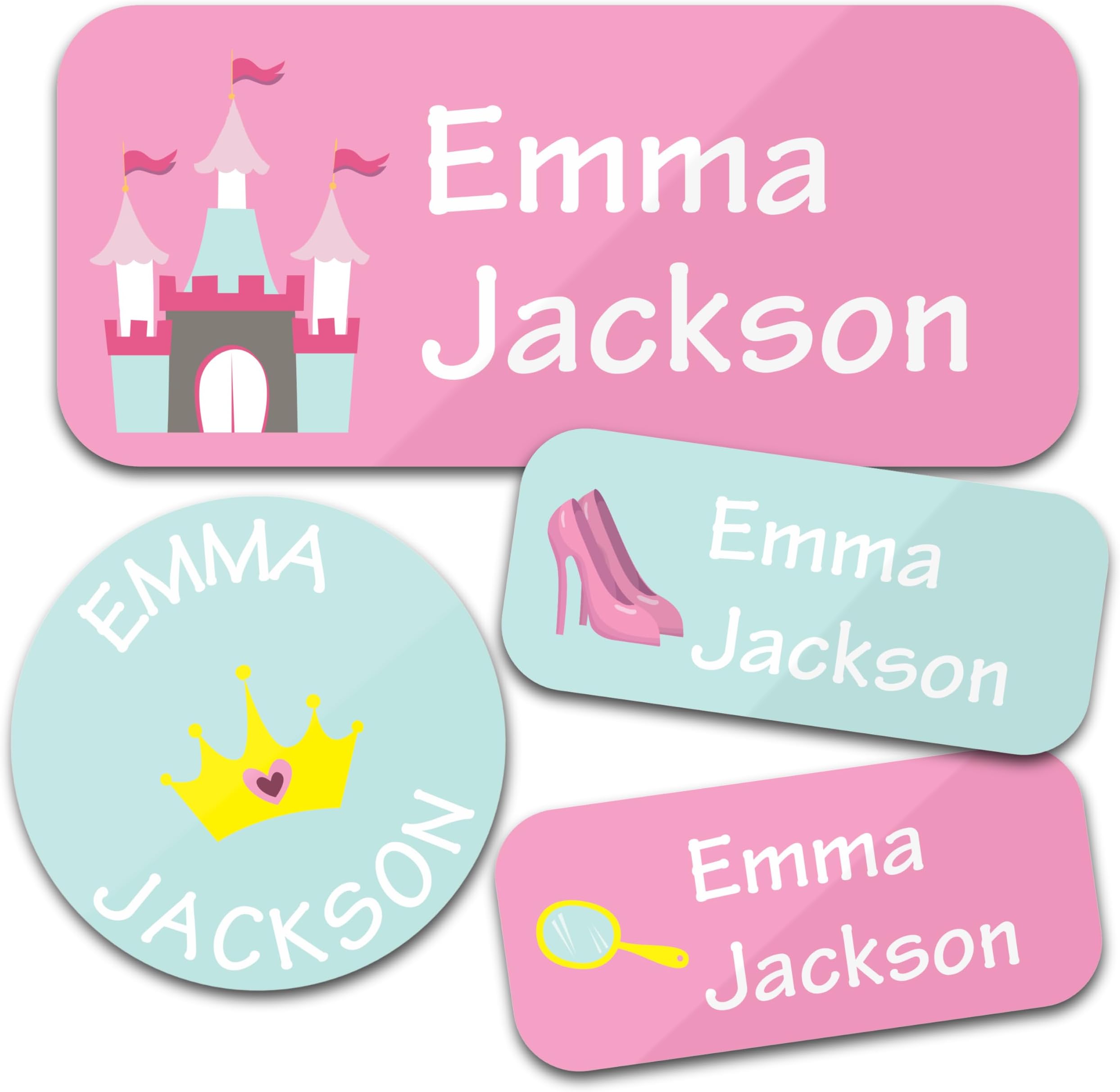 Amazon.com : 80 Pcs Personalized Labels for Kids Die-Cut, Waterproof ...