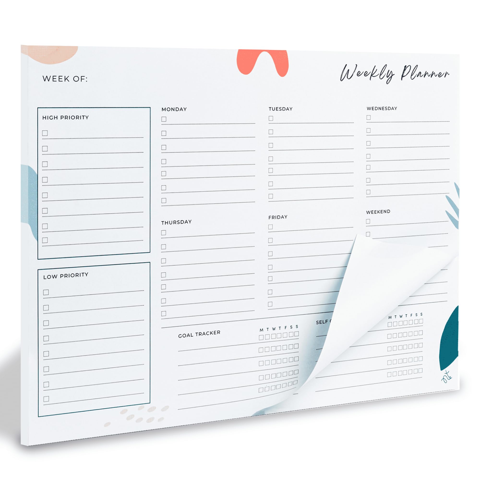 Snapklik.com : Weekly Planner Pad Tear Off - 52 Undated Weekly Planner ...