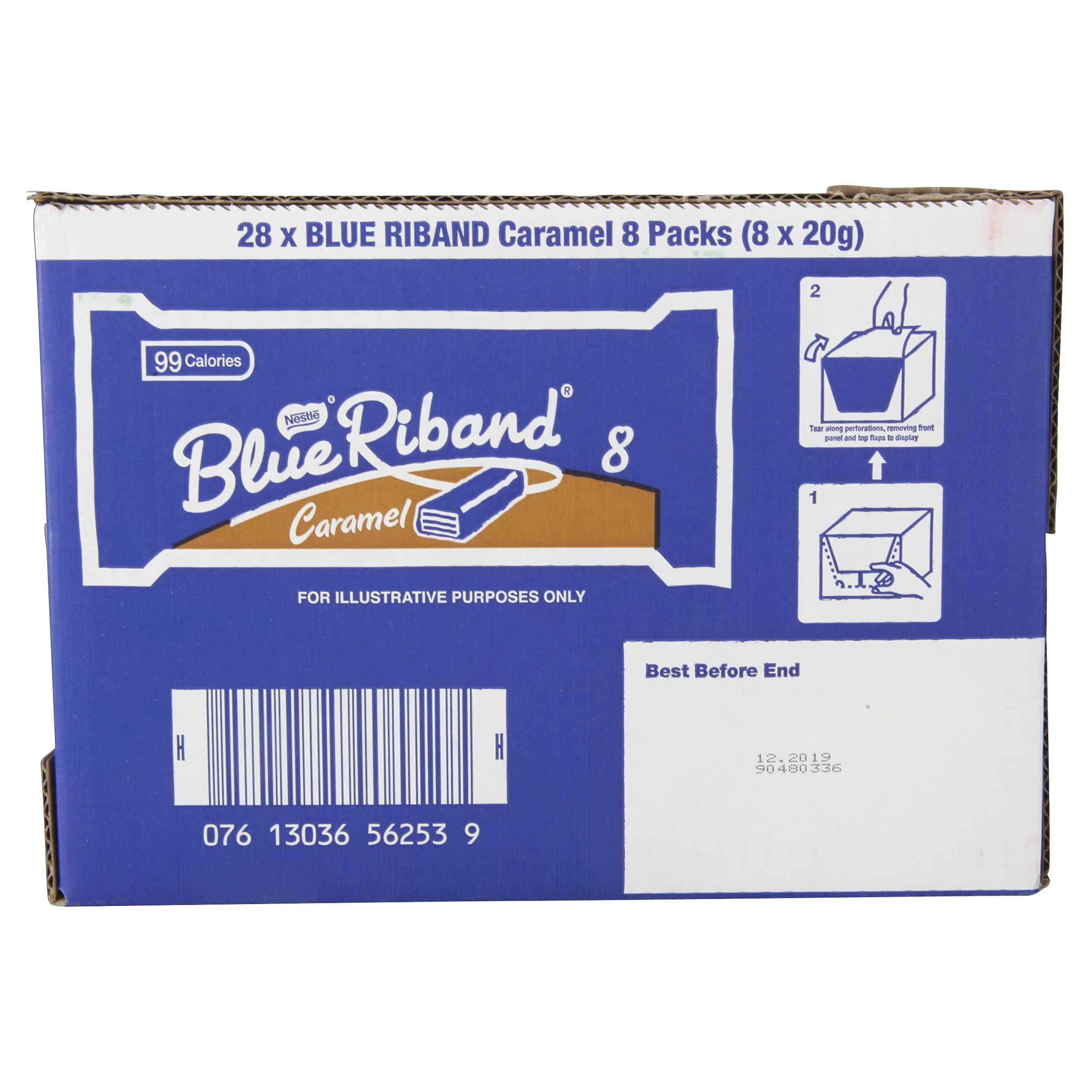 Blue Riband Milk Chocolate Caramel Wafer Biscuit Bar Multipack, 8 x 20g ...