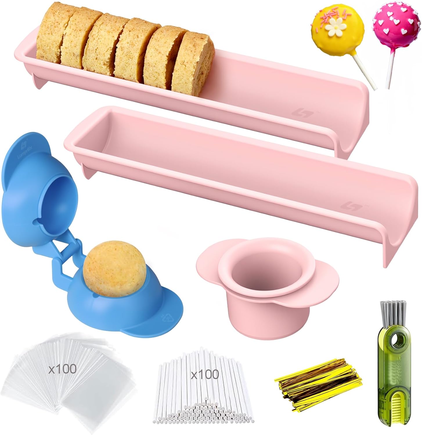 Amazon.com: Lumyrilix 305Pcs Cake Pop Mold Kit,Cake Pop Cutter and ...