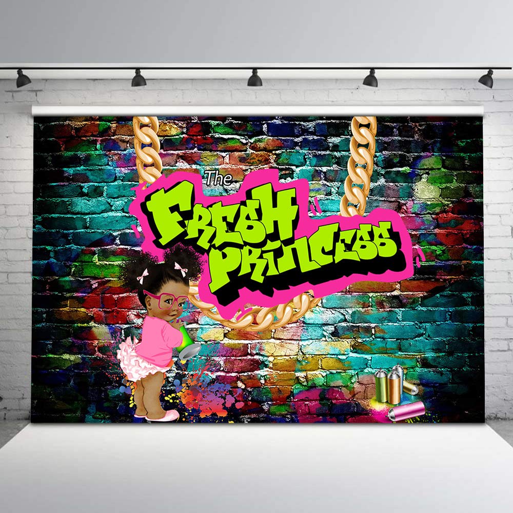 Amazon.com : Mocsicka 8x6ft The Fresh Princess Backdrop Grafitti Wall ...