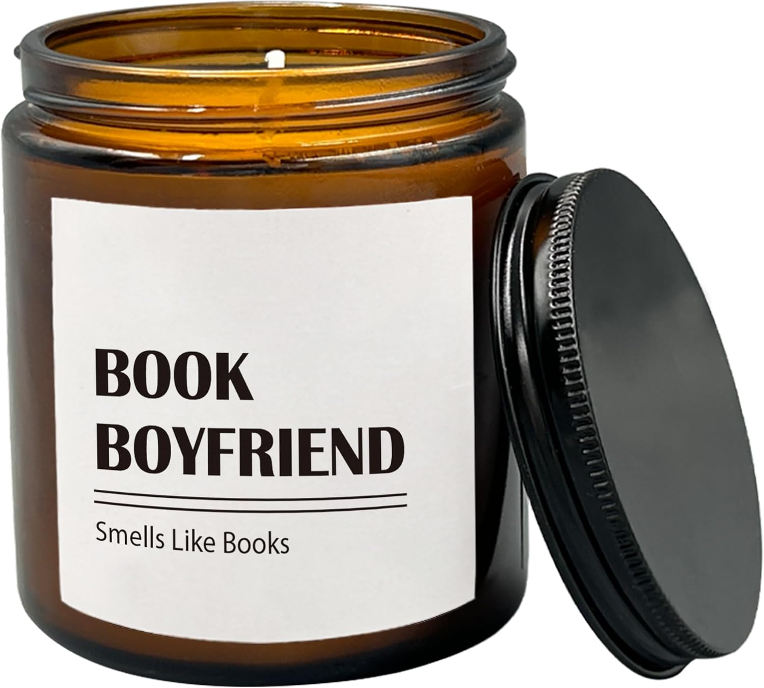 Amazon.com: HIWX Book Boyfriend Scented Candle - Book Lovers Gift, Soy ...