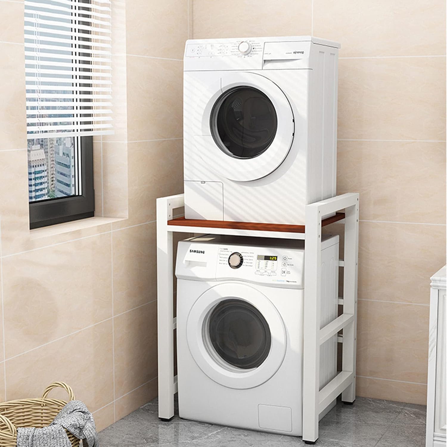 Drum Washing Machine Storage Rack Space Saving Over Washing Machine ...