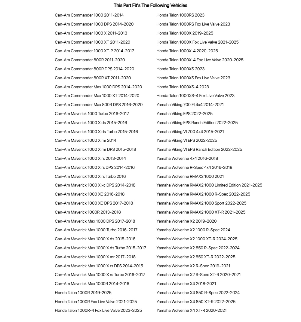 Tusk UTV Scissor Jack Kit For YAMAHA Wolverine X4 850 R-Spec 2022-2023 ...