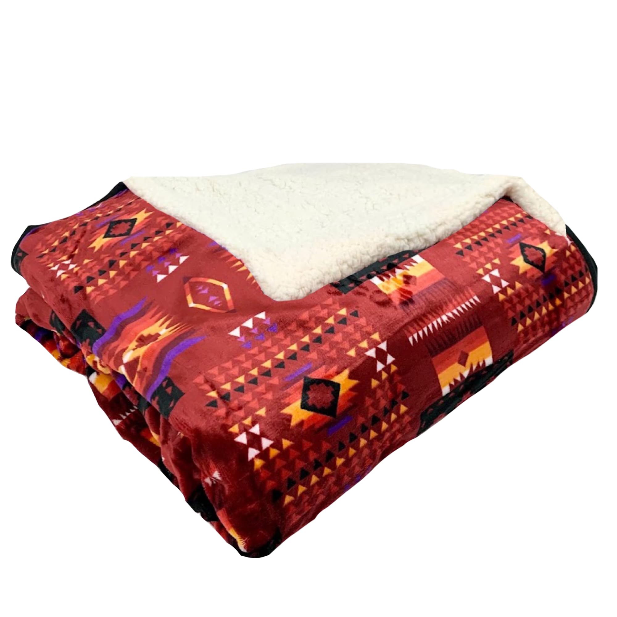 Amazon.com: Sacred Thread Fleece Blanket 79"x95" South Western Blankets ...