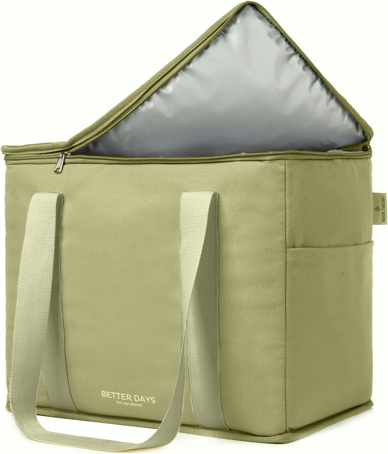 Reusable Insulated Grocery Bag - Leak Proof, Large Insulated Cooler Bag ...