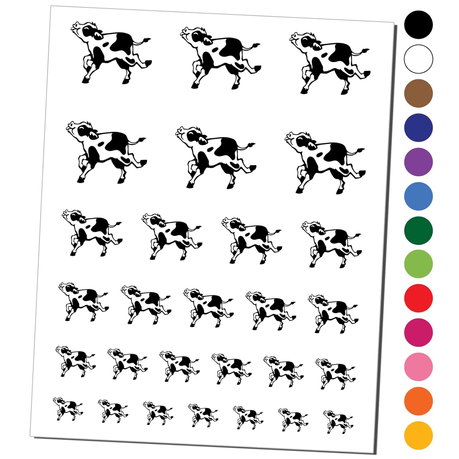 Amazon.com : Happy Prancing Spotted Cow Calf Temporary Tattoo Water ...