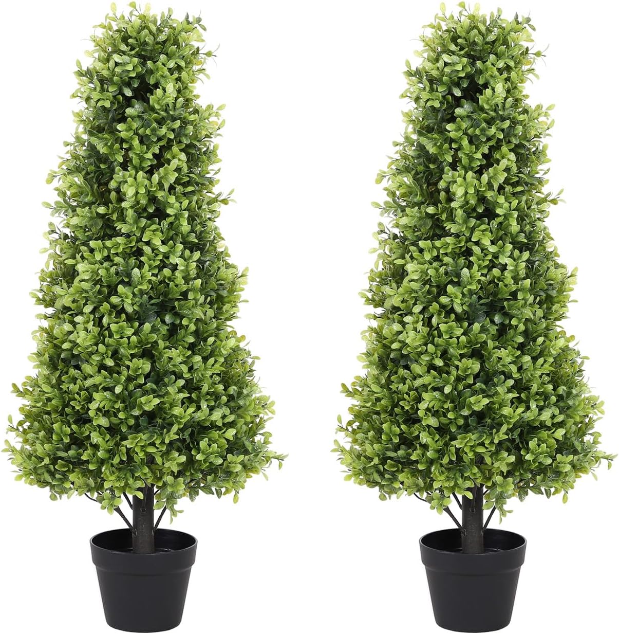 Amazon.com - Azoco 3ft Artificial Boxwood Topiary Tree 36in, Topiary ...