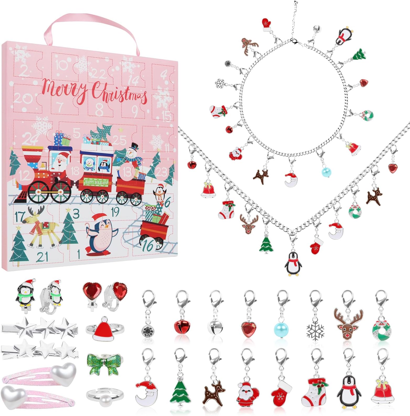 Amazon.com: 2023 Christmas Advent Calendar Keychains - 24Pcs Cute ...