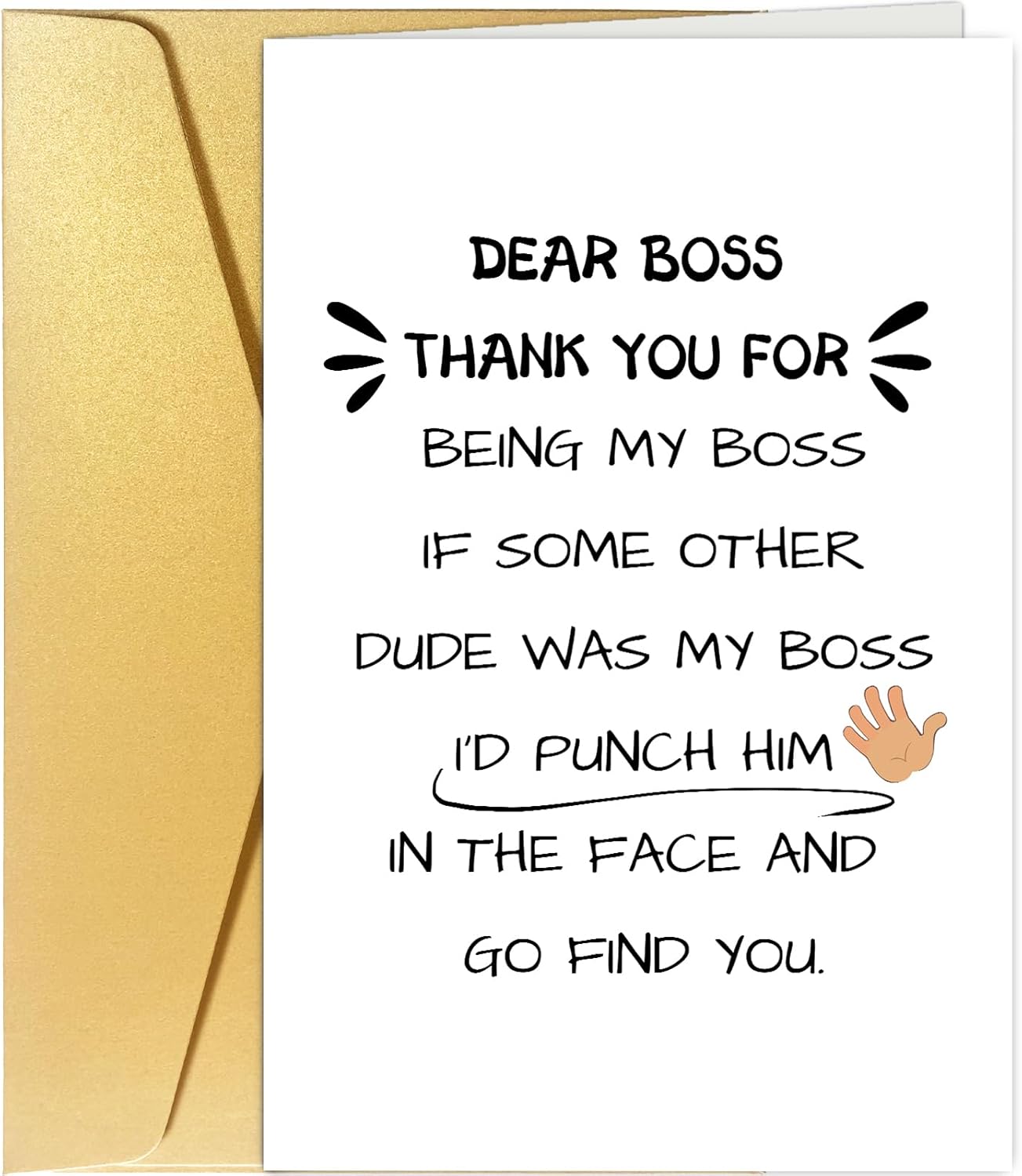 Amazon.com: Spercy Funny Boss Birthday Card, Hilarious Boss's Day Card ...