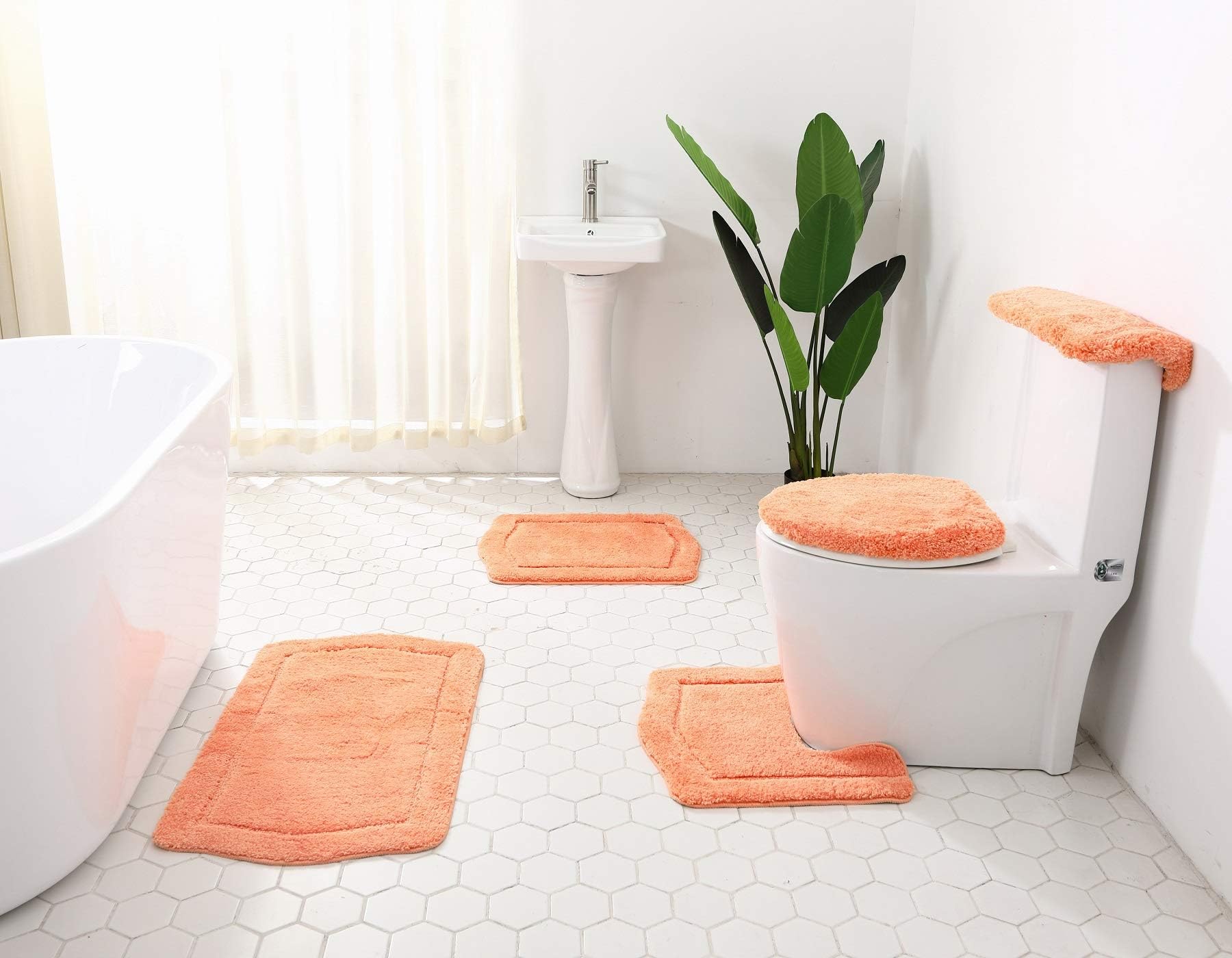 Amazon.com: Wissota Trader Stoneberry Home Plush 5-Piece Bath Rug Set ...