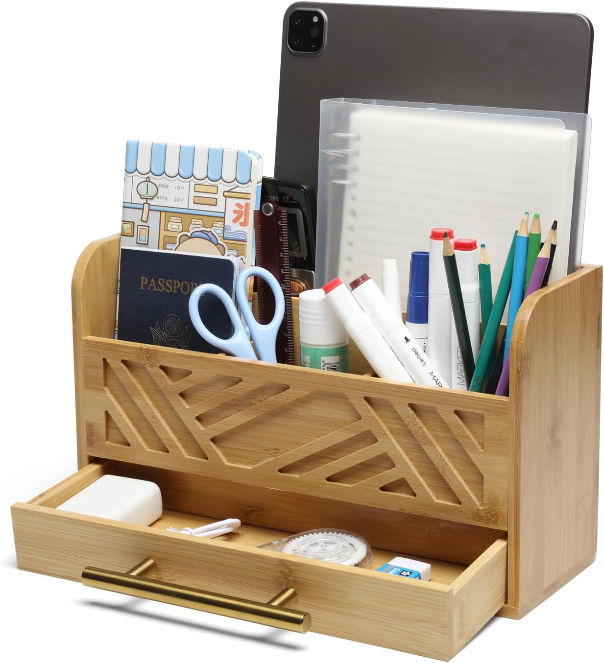 Amazon.com: SGLRT Wood Desk Organizers and Storage with Drawer - Mail ...