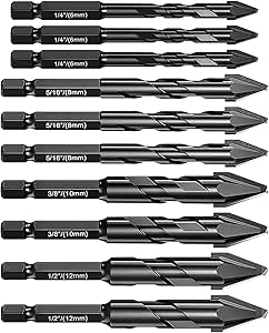 Amazon.com: 10Pieces Head Eccentric Drill, Eccentric Twist Drill Bit ...