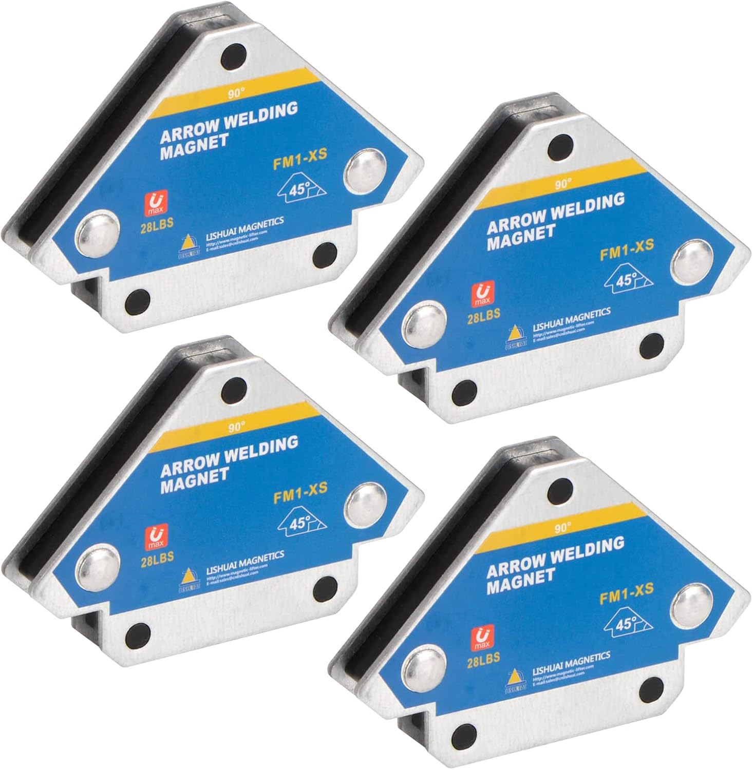 Pack of 4 Magnetic Welding Angle, Magnetic Angle Welding Magnet with ...