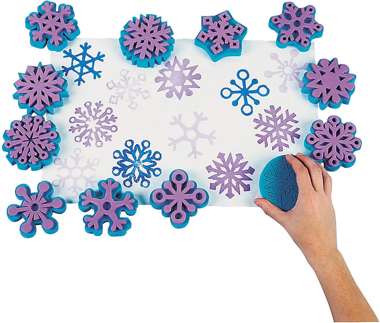 Amazon.com: 60 Pieces Winter Snowflake Stamps Rubber Frozen Stamps for ...