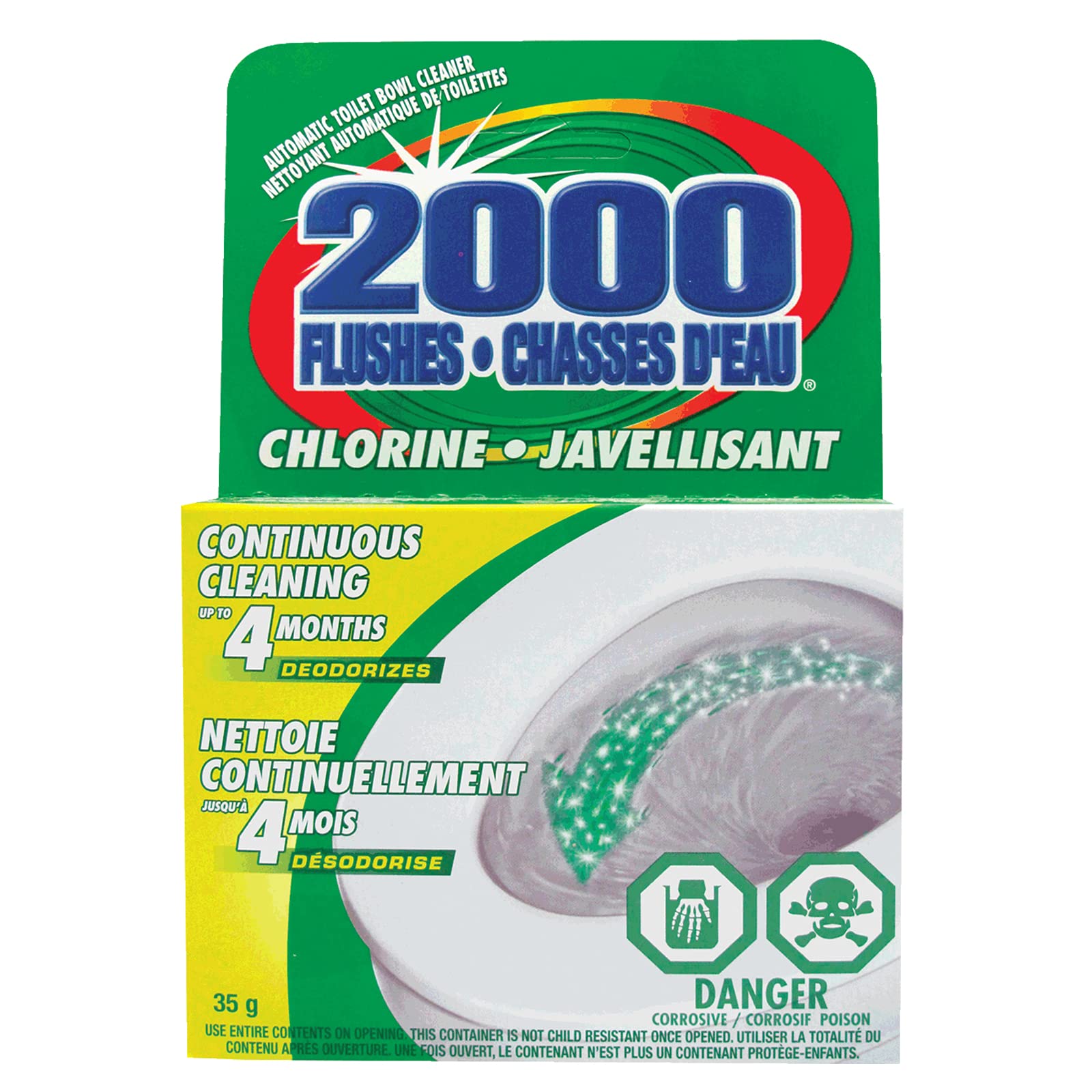 2000 Flushes Nettoyant automatique pour cuvette de toilette ...