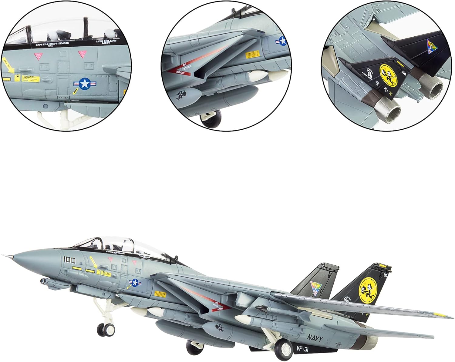 HANGHANG 1100 F14D Tomcat Modelo Fighter Plane Metal Fighter Modelo ...