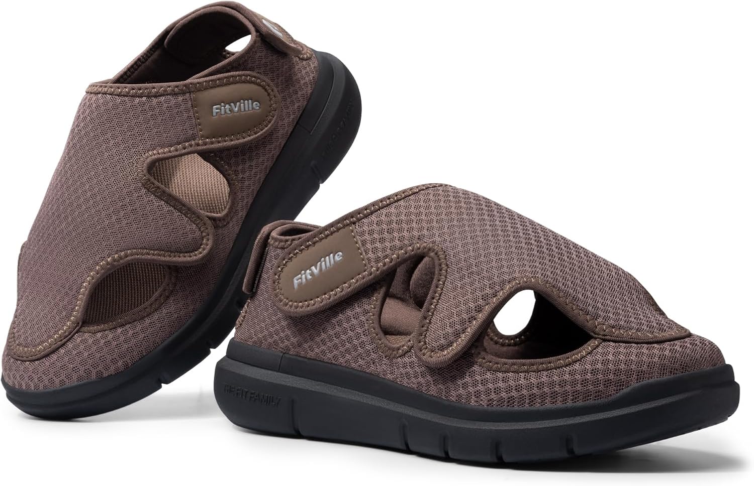 FitVille Diabetic Sandals for Men Extra Wide Width Men Walking Sandals ...